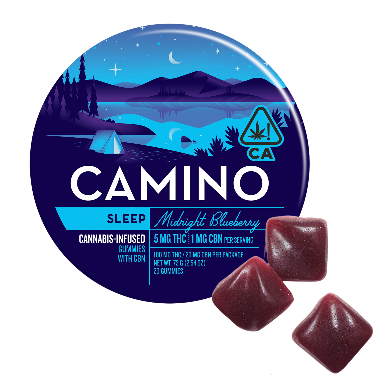 MIDNIGHT BLUEBERRY 5:1 CAMINO GUMMIES - Airfield Supply C...